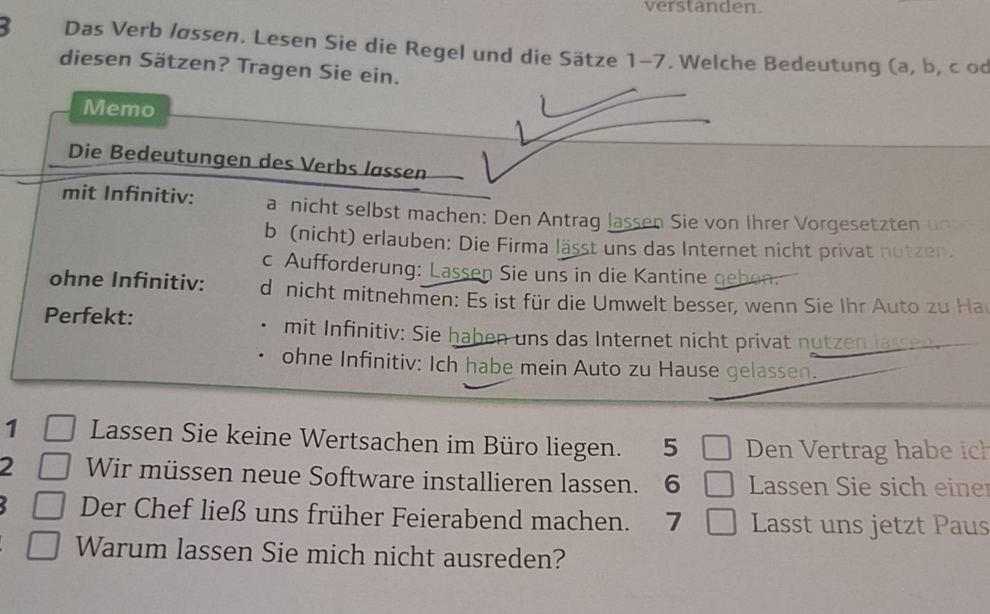 Gelöst:verstanden. 3 Das Verb løssen. Lesen Sie die Regel und die Sätze ...