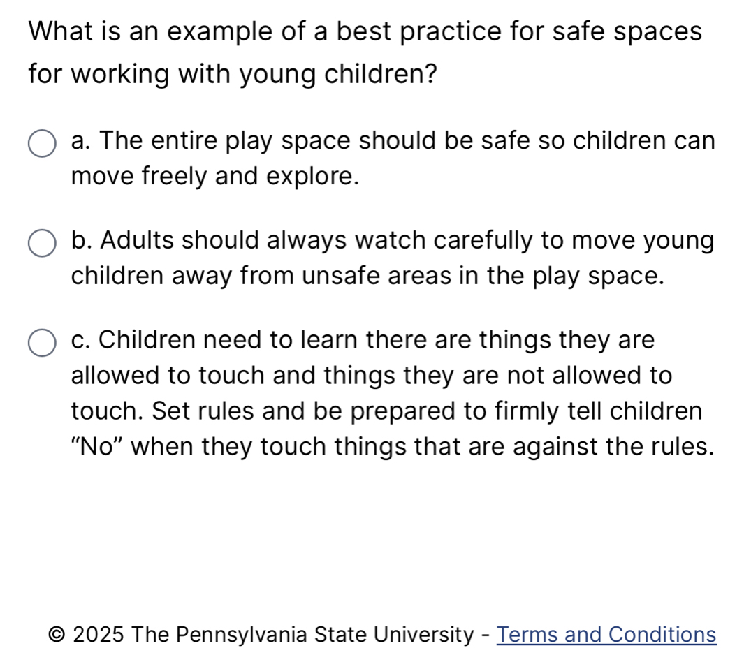 Solved: What is an example of a best practice for safe spaces for ...