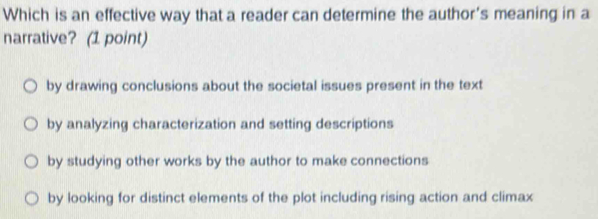 Solved: Which is an effective way that a reader can determine the ...