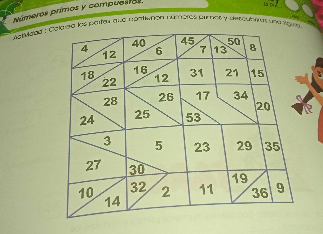 Resuelto:Números primos y compuestos. Es dia. unce, Actividad : C las ...