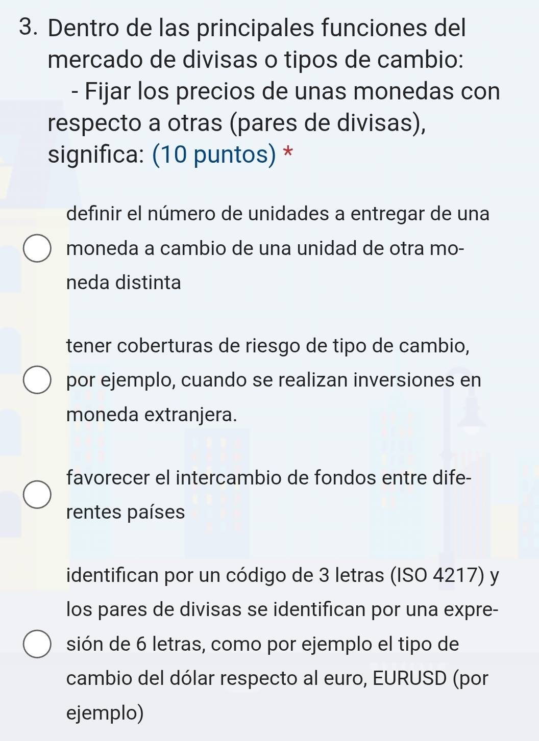 Resuelto:Dentro de las principales funciones del mercado de divisas o ...