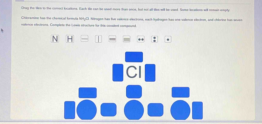Solved: Drag the tiles to the correct locations. Each tile can be used ...