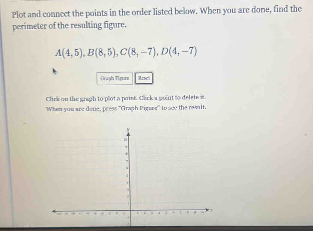 Solved: Plot and connect the points in the order listed below. When you ...