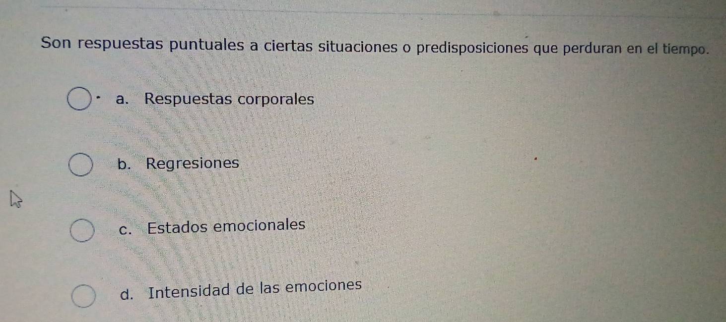 Resuelto:Son respuestas puntuales a ciertas situaciones o ...