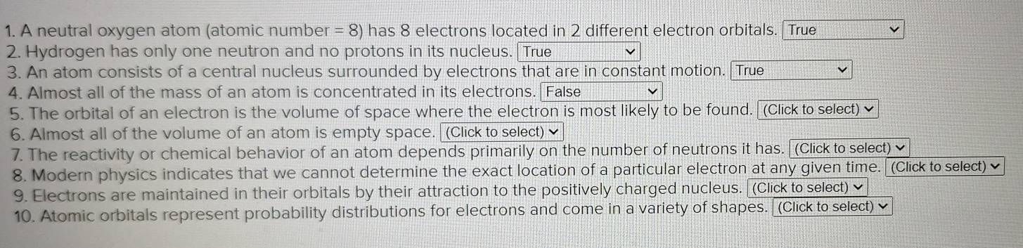 Solved: A neutral oxygen atom (atomic number = 8) has 8 electrons ...