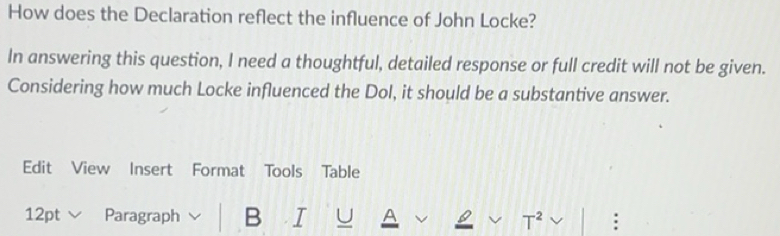 Solved: How does the Declaration reflect the influence of John Locke ...