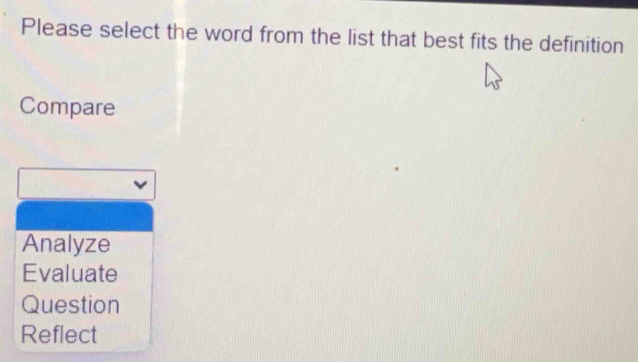 Solved: Please select the word from the list that best fits the ...