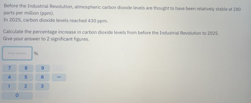 Solved: Before the Industrial Revolution, atmospheric carbon dioxide ...