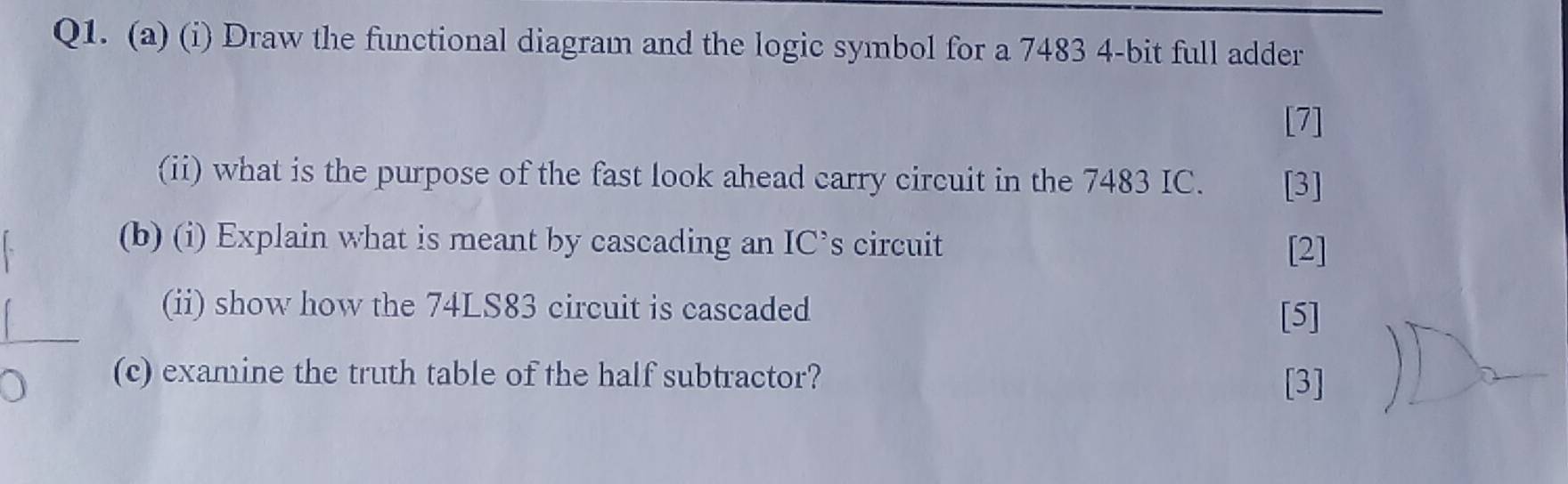 Solved: Draw the functional diagram and the logic symbol for a 7483 4 ...
