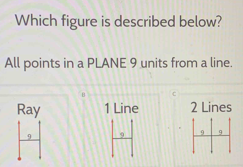 Solved: Which figure is described below? All points in a PLANE 9 units ...