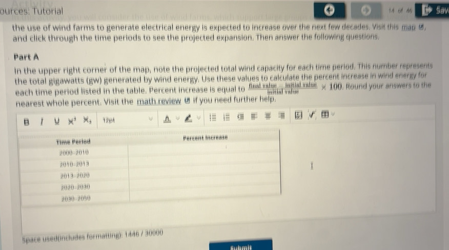 Solved: ources: Tutorial 14 5f 45 Sav the use of wind farms to generate ...