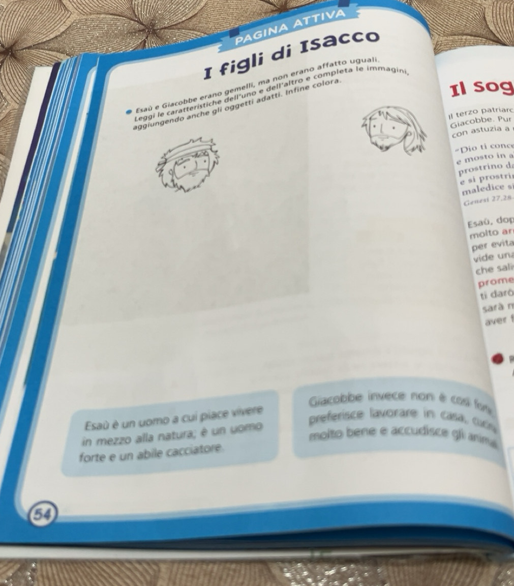 Risolto:PAGINA ATTΙVA I figli di Isacco Esaù e Giacobbe erano gemelli ...