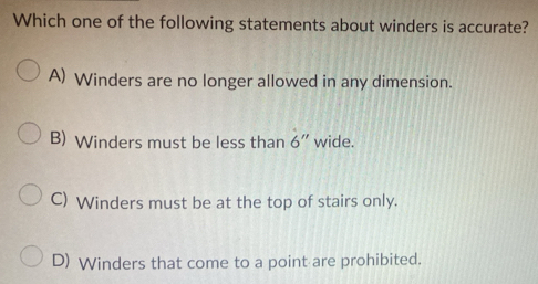 Solved: Which one of the following statements about winders is accurate ...