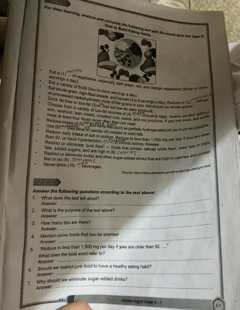 Telah dijawab:For deep learning, analyze and complete the follohe words ...