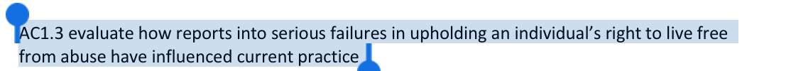 Solved: AC1.3 evaluate how reports into serious failures in upholding ...