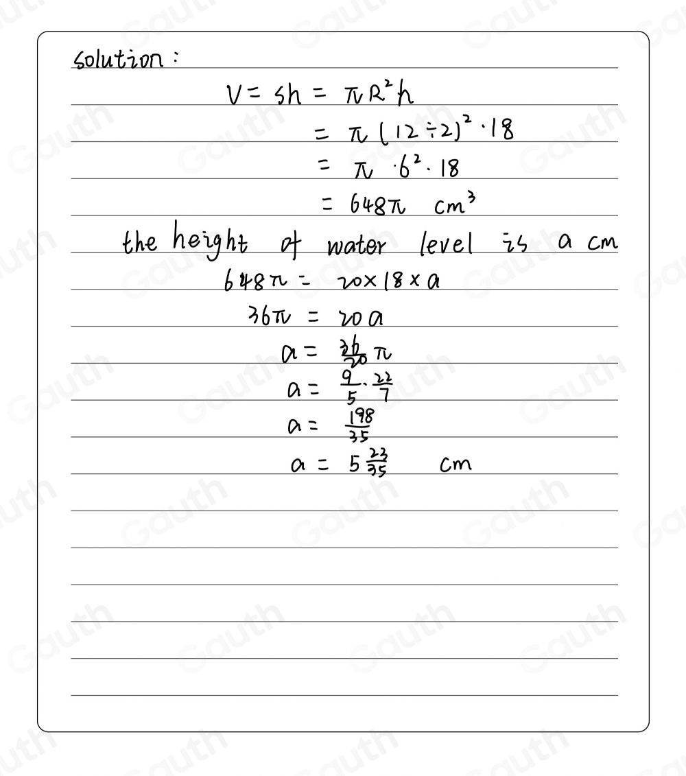 Selesai:The diagram shows a cuboid shaped container and a right ...