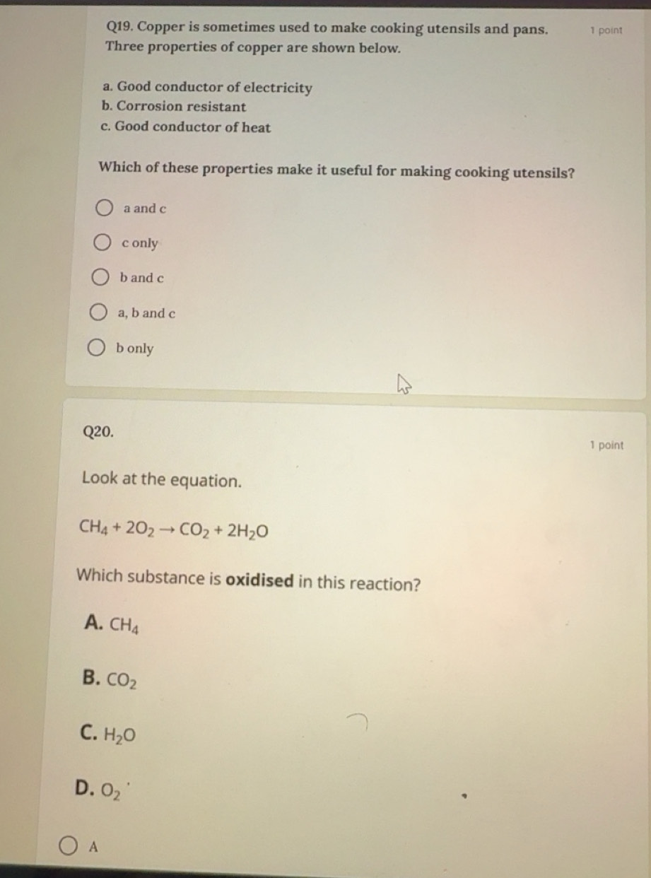 Solved: Copper is sometimes used to make cooking utensils and pans. 1 ...