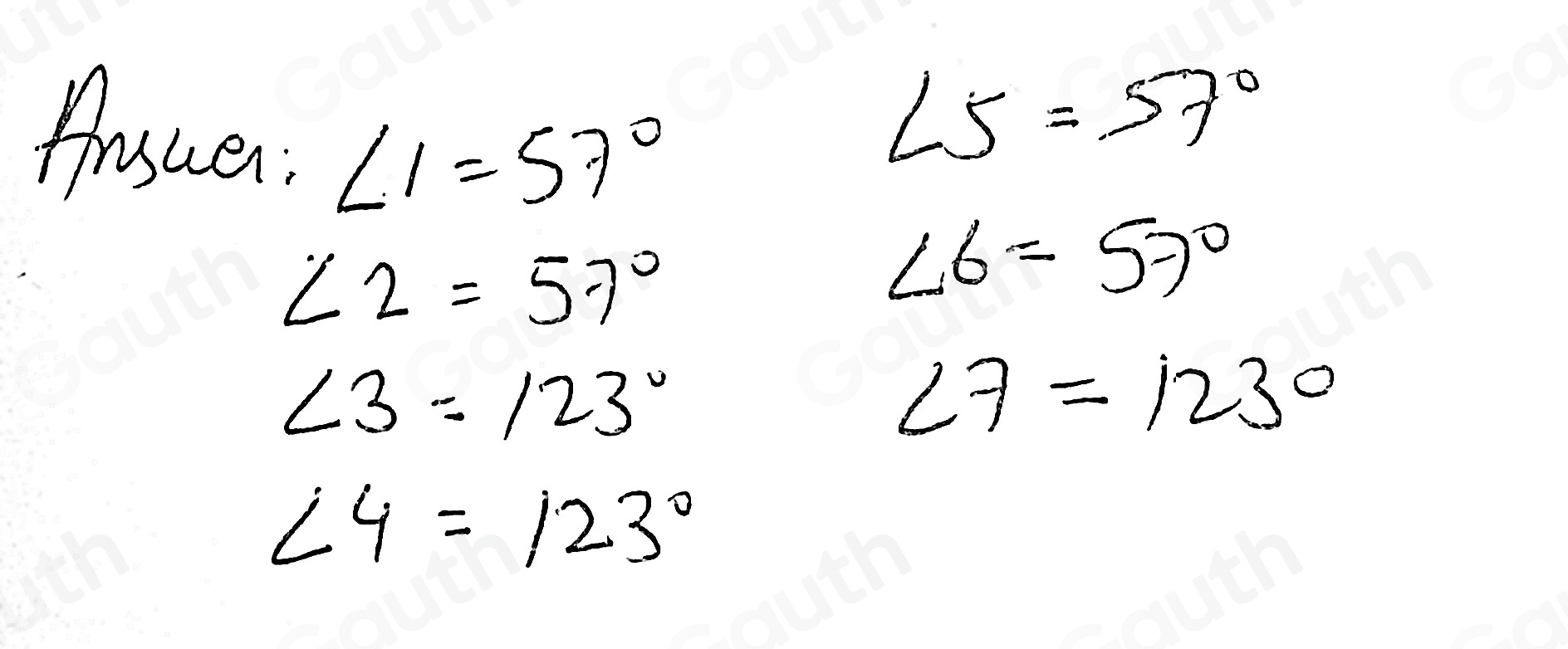 Solved: The figure to the right shows two parallel lines intersected by ...