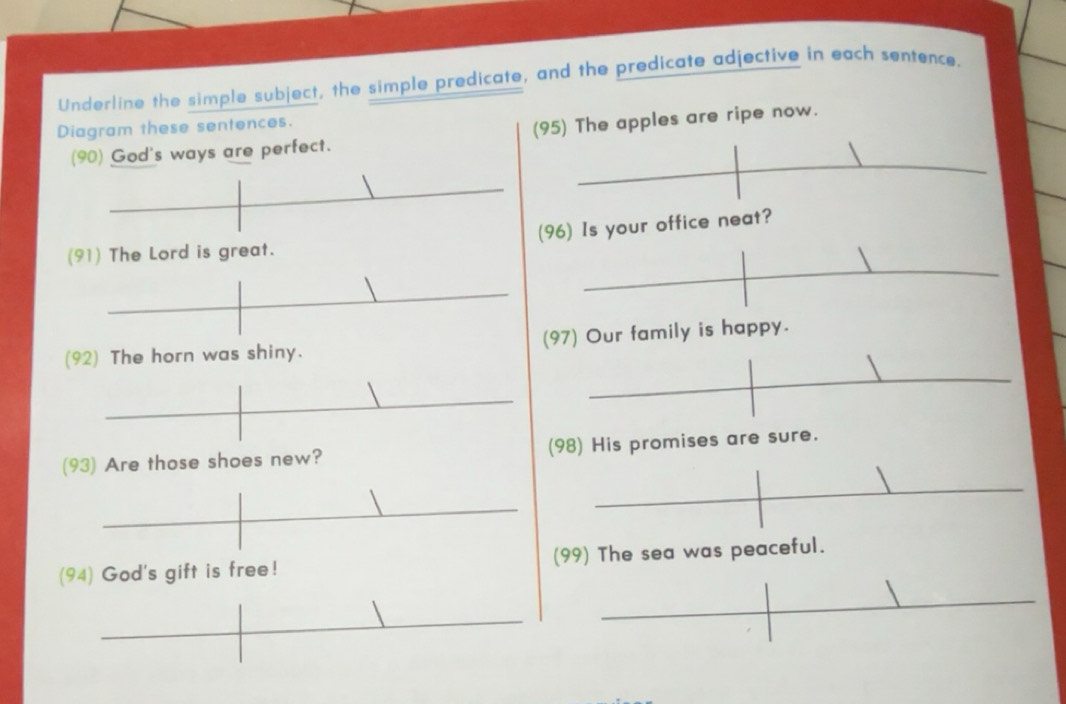 Gelöst:Underline the simple subject, the simple predicate, and the ...