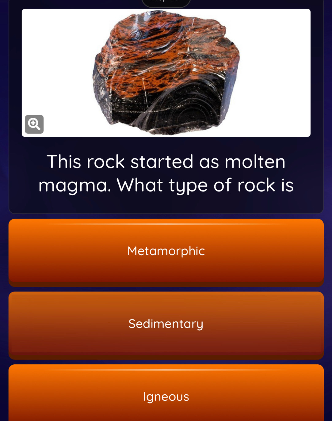 Gelöst:This rock started as molten magma. What type of rock is ...