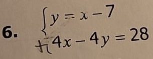 Solved: 4 4x −4y = 28 [Math]