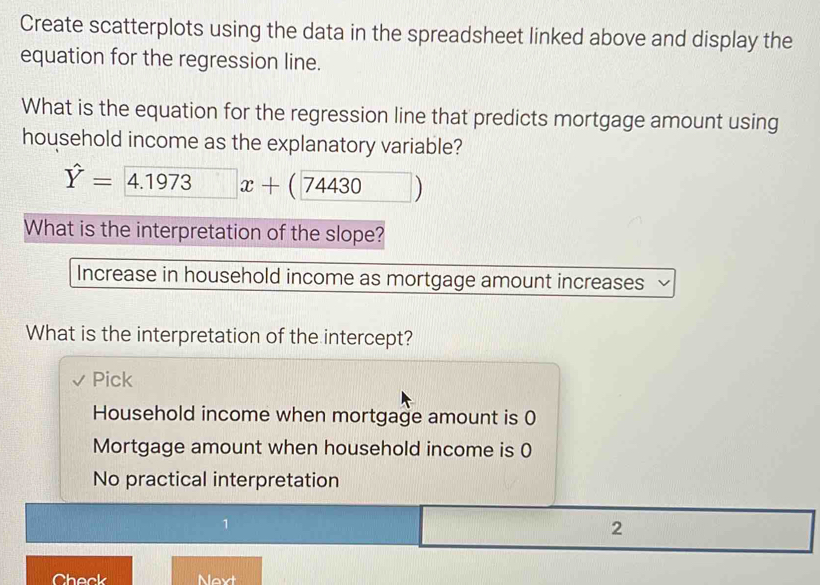 Solved: Create scatterplots using the data in the spreadsheet linked above and display the ...