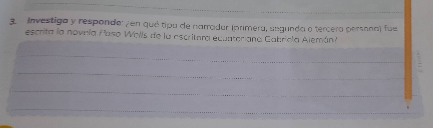 Resuelto:Investiga y responde: ¿en qué tipo de narrador (primera ...