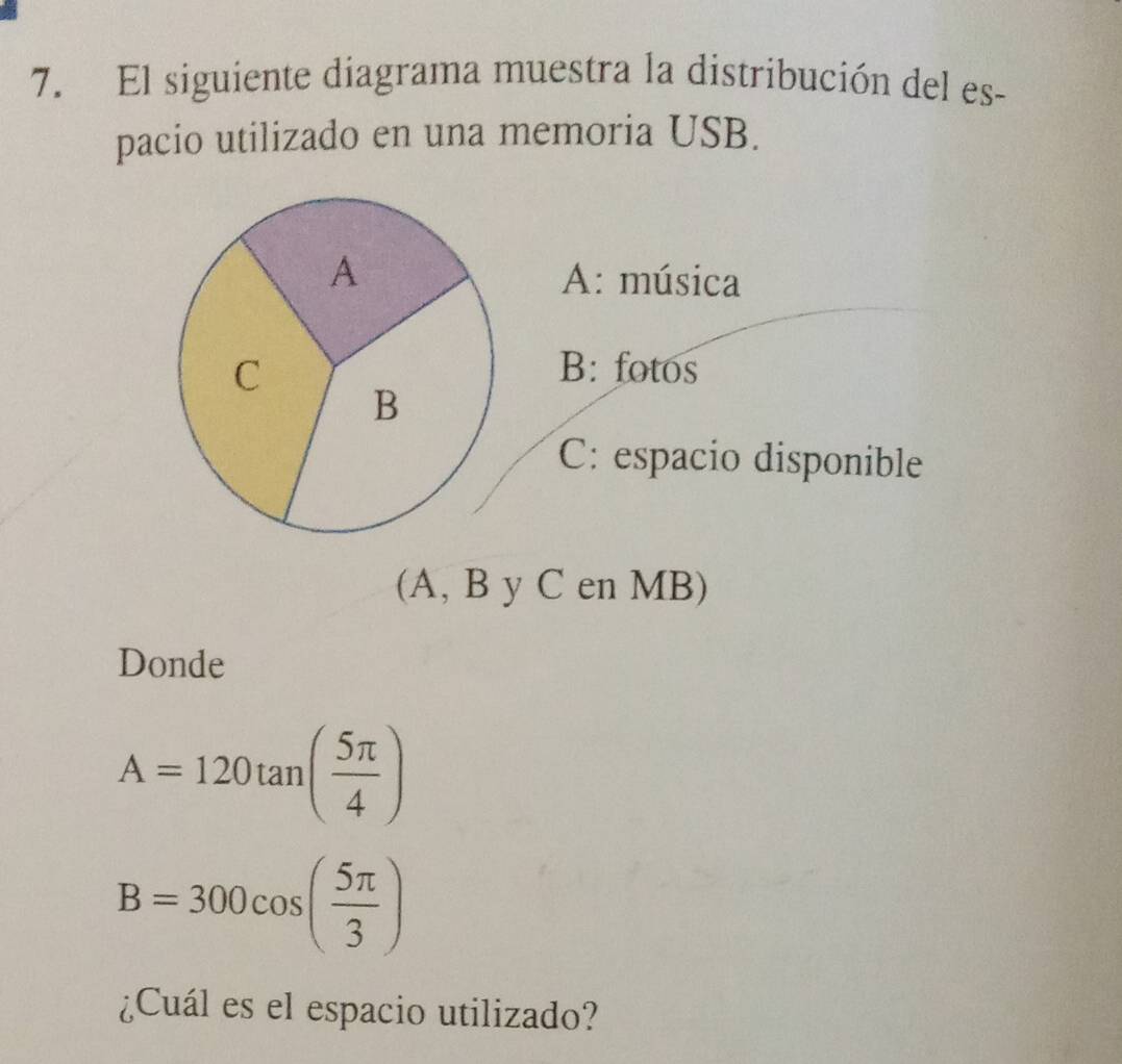 Resuelto:El siguiente diagrama muestra la distribución del es- pacio ...