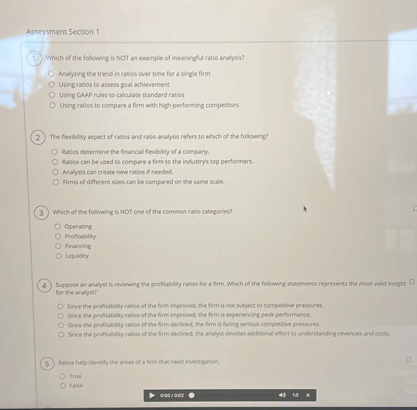 Solved: Assessment Section 1 1 Which of the following is NOT an example ...