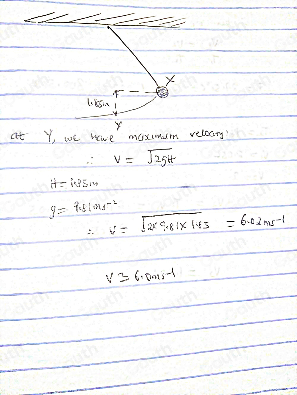 Solved: A simple pendulum consists of a 2.0 kg mass attached to a ...