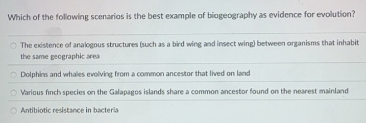 Solved: Which of the following scenarios is the best example of ...