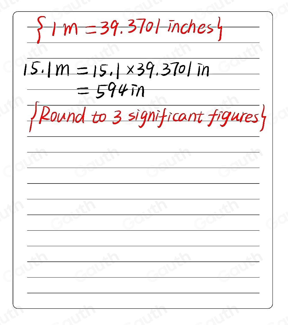 Solved: What is the width in inches (in) of a 15.1 meter basketball ...