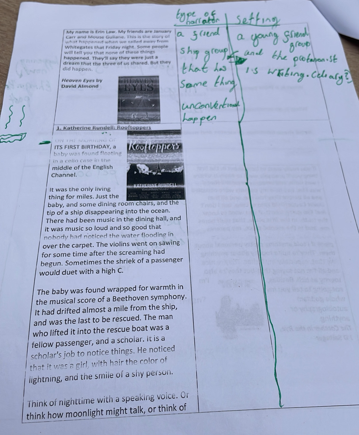 Solved: My name is Erin Law. My friends are January Carr and Mouse ...