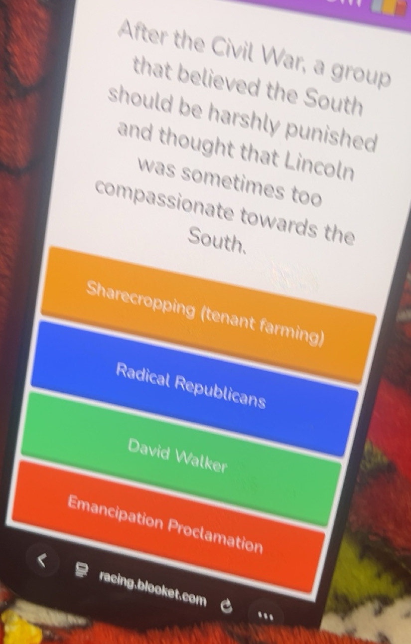 Solved: After the Civil War, a group that believed the South should be ...