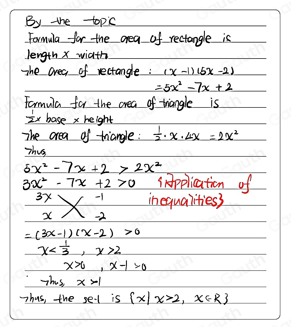 Solved: Here is a rectangle and a right-angled triangle. All ...