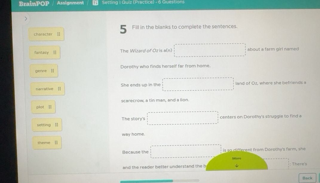 Solved: BrainPOP Assignment Setting I Quiz (Practice) - 6 Questions ...