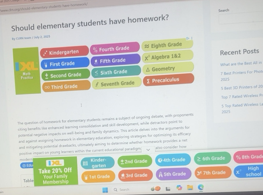 Solved: all 2025 Col www.clrn.org/should-elementary-students-have ...