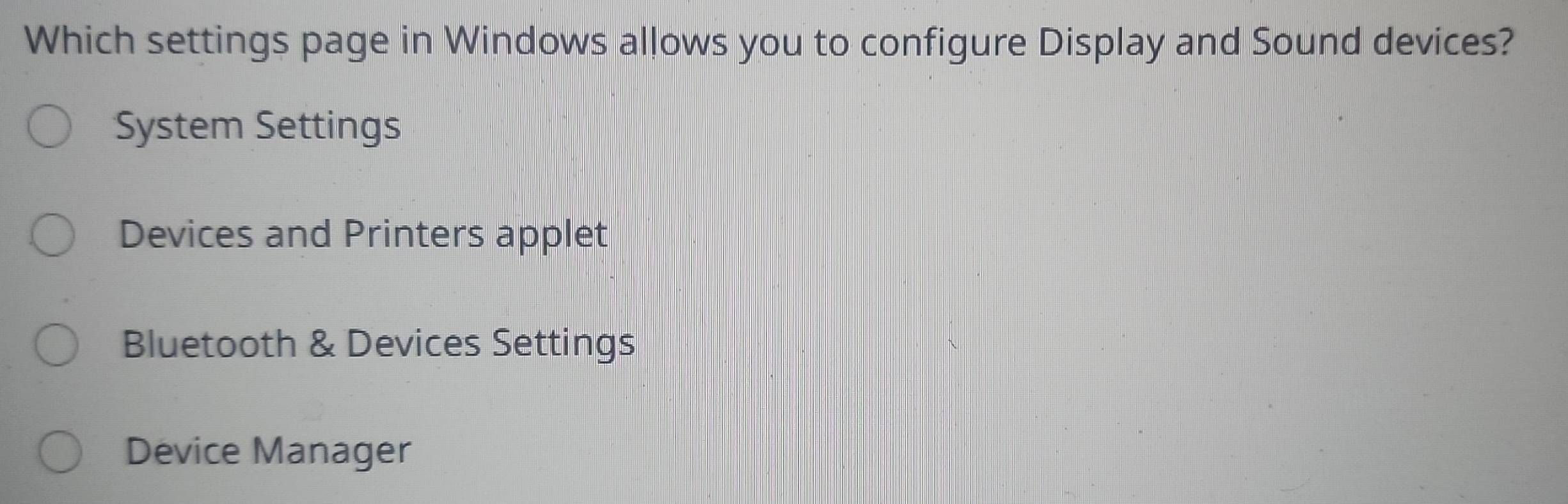 Solved: Which settings page in Windows allows you to configure Display ...