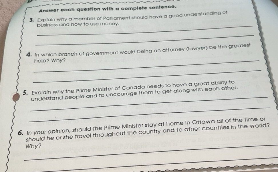 Solved: Answer each question with a complete sentence. 3. Explain why a ...