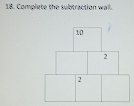 Solved: Complete the subtraction wall. [Math]