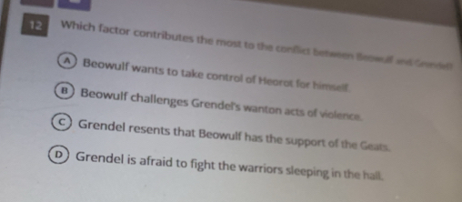 Solved: Which factor contributes the most to the conflict between ...
