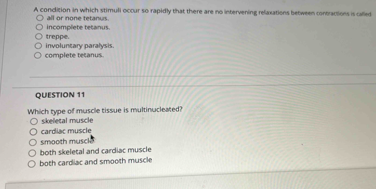 Solved: A condition in which stimuli occur so rapidly that there are no ...