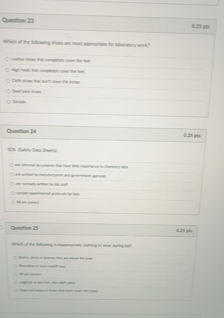 Resuelto:Which of the following shoes are most appropriate for ...