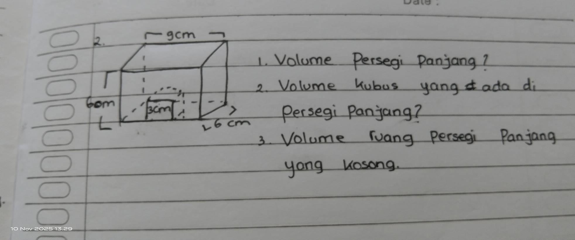 Telah dijawab:Volume Persegi Panjang? . Volume Kubus yang ada di ...