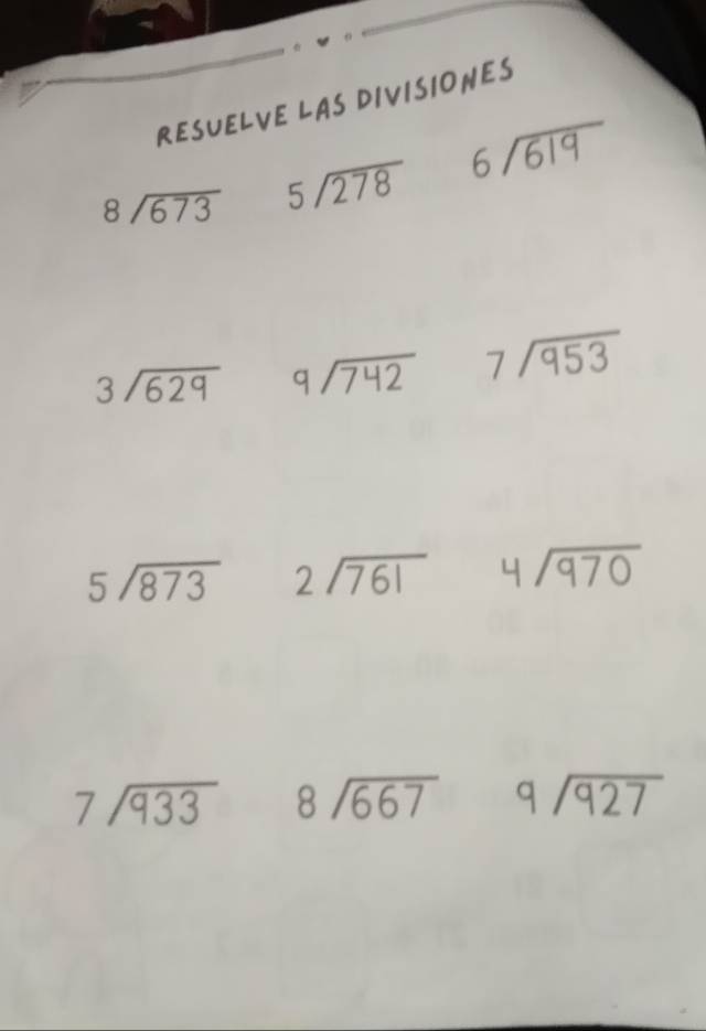 Resuelto:RESUELVE LAS DIVISIONES 8sqrt(673) 5sqrt(278) 6sqrt(619 ...