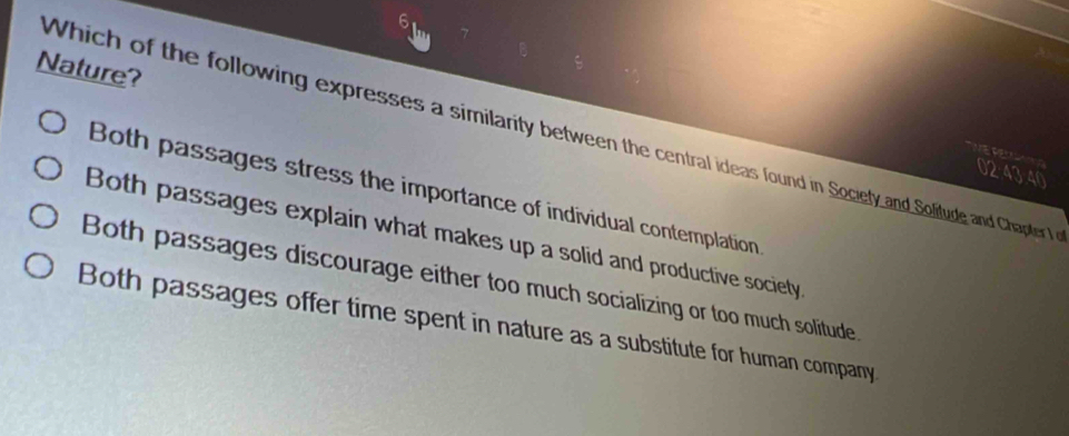 Solved: Nature? Which of the following expresses a similarity between ...