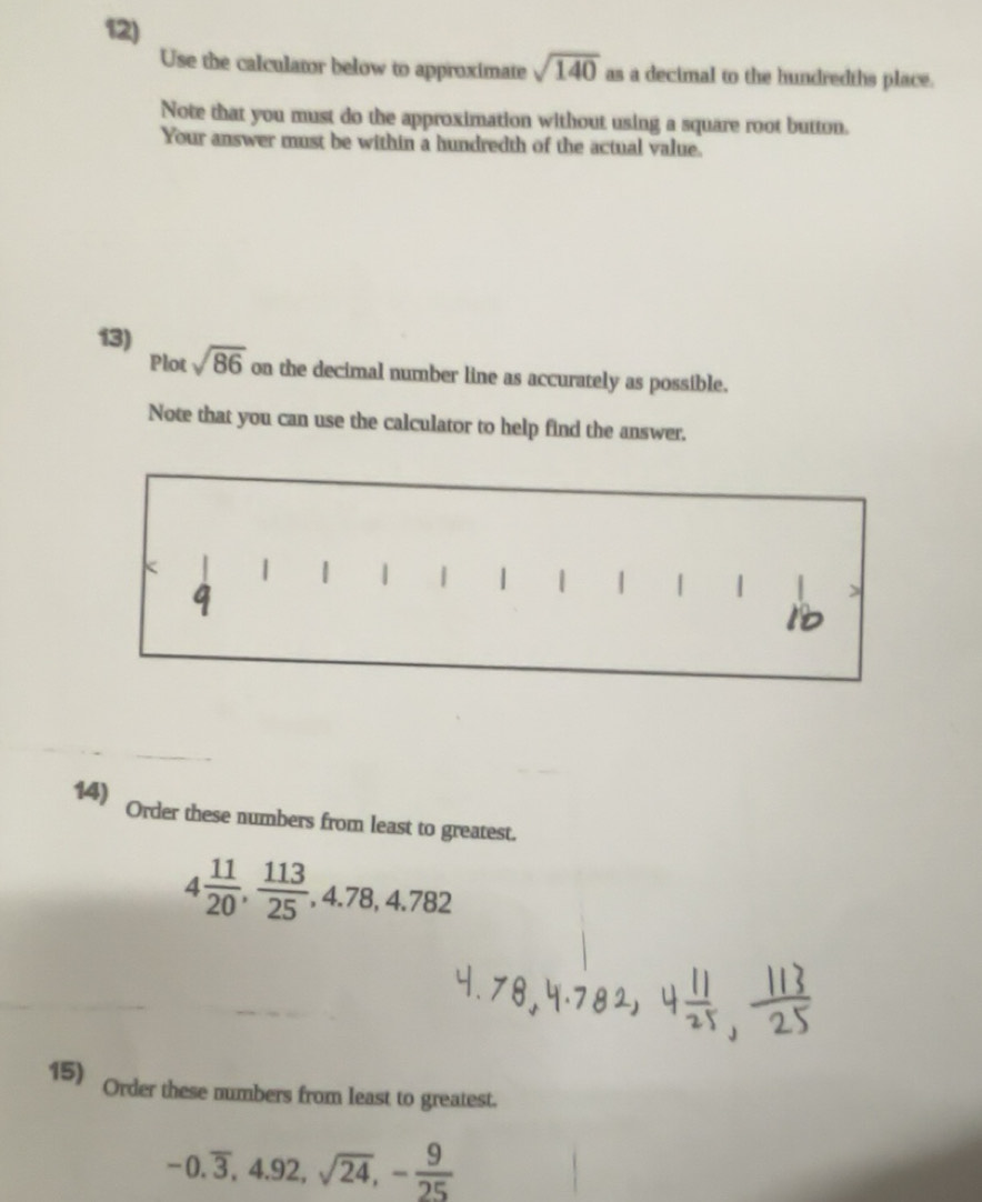 Solved: Use the calculator below to approximate sqrt(140) as a decimal ...