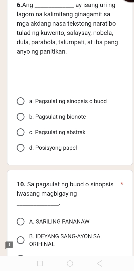 Solved: Ang _ay isang uri ng lagom na kalimitang ginagamit sa mga ...