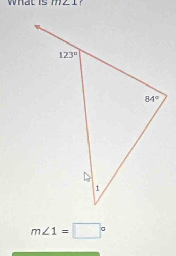 Solved: what is m∠ 1 : m∠ 1= ° [Math]