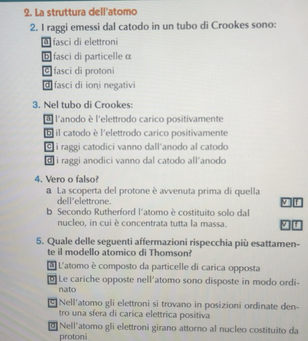 Risolto:La struttura dell'atomo 2. I raggi emessi dal catodo in un tubo ...